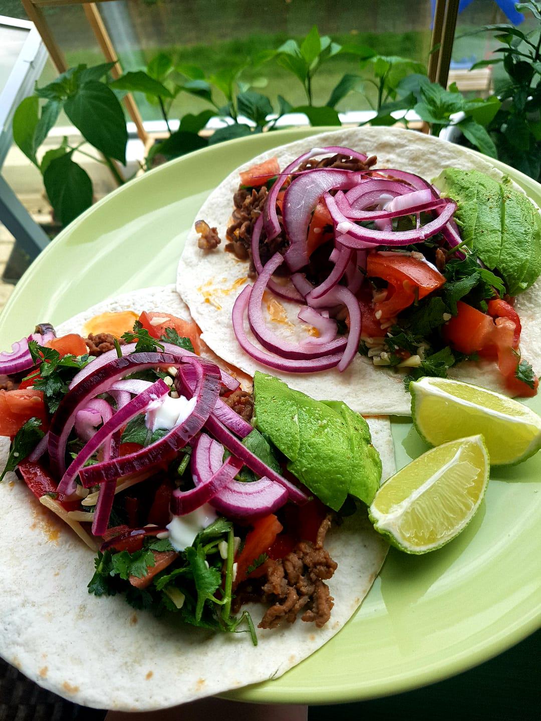 Soft tacos with ground beef and quick-pickled onions [OC] | Scrolller