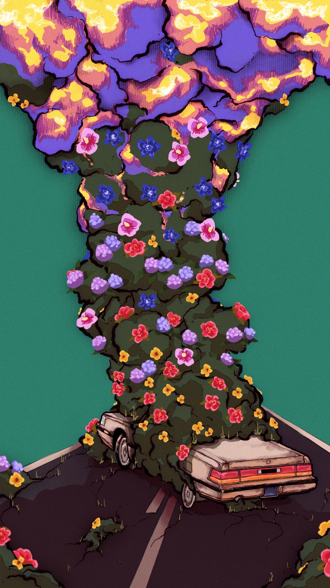 Florescent, Me, Procreate, 2023 | Scrolller