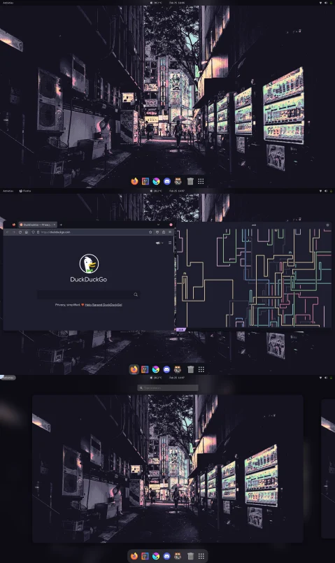 [GNOME] minimal gnome w/ catppuccin | Scrolller