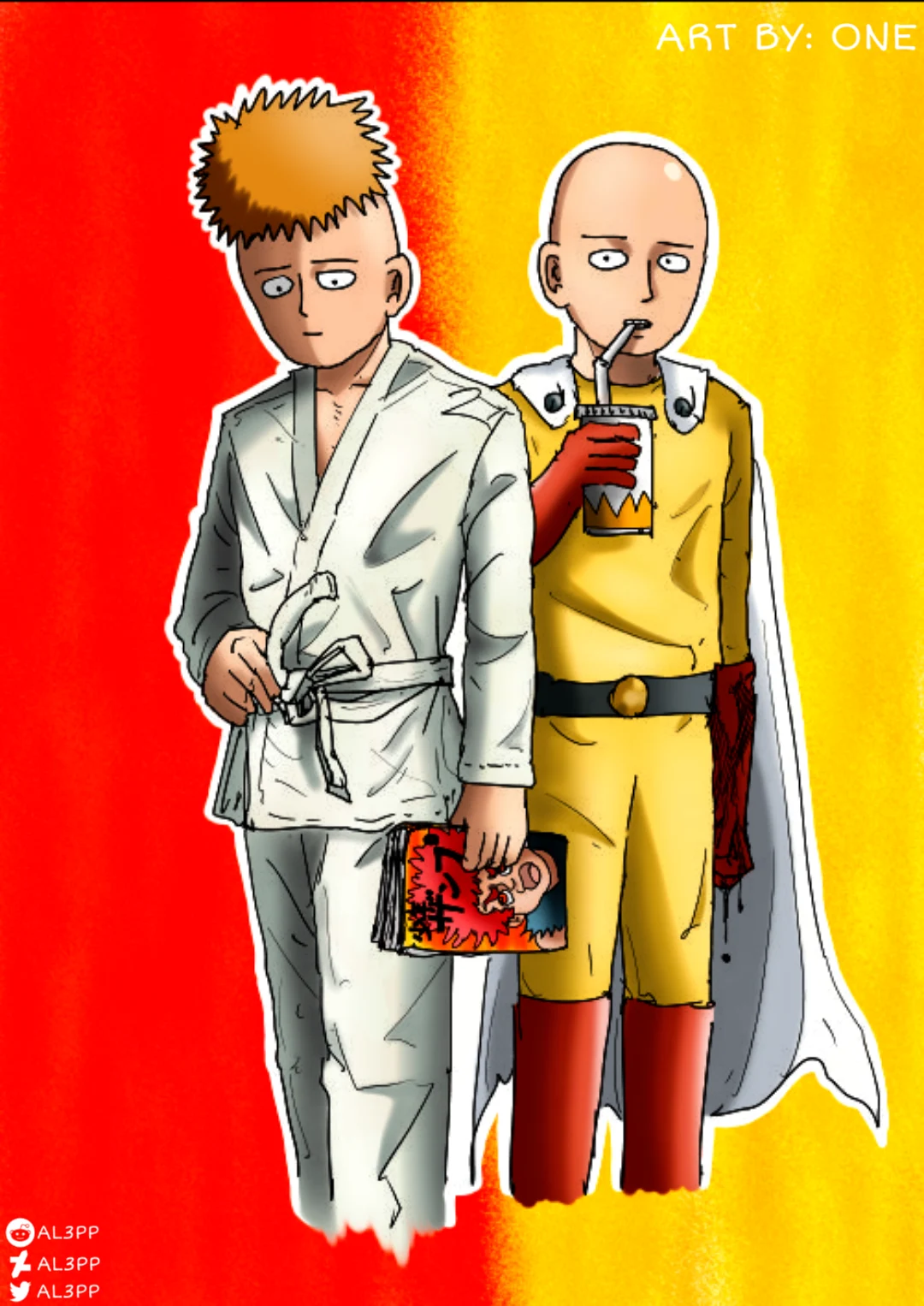 Saitama and Charanko | Scrolller