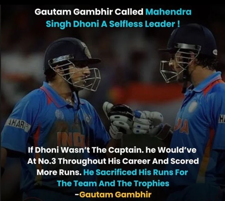 Gambhir praise dhoni | Scrolller