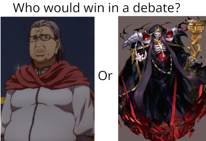 Unstoppable force meets an immovable object (the guy on the left is from the new ep of Isekai ...