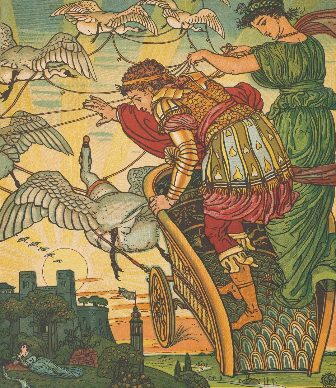 illustration from The Yellow Dwarf (1875) by Walter Crane | Scrolller
