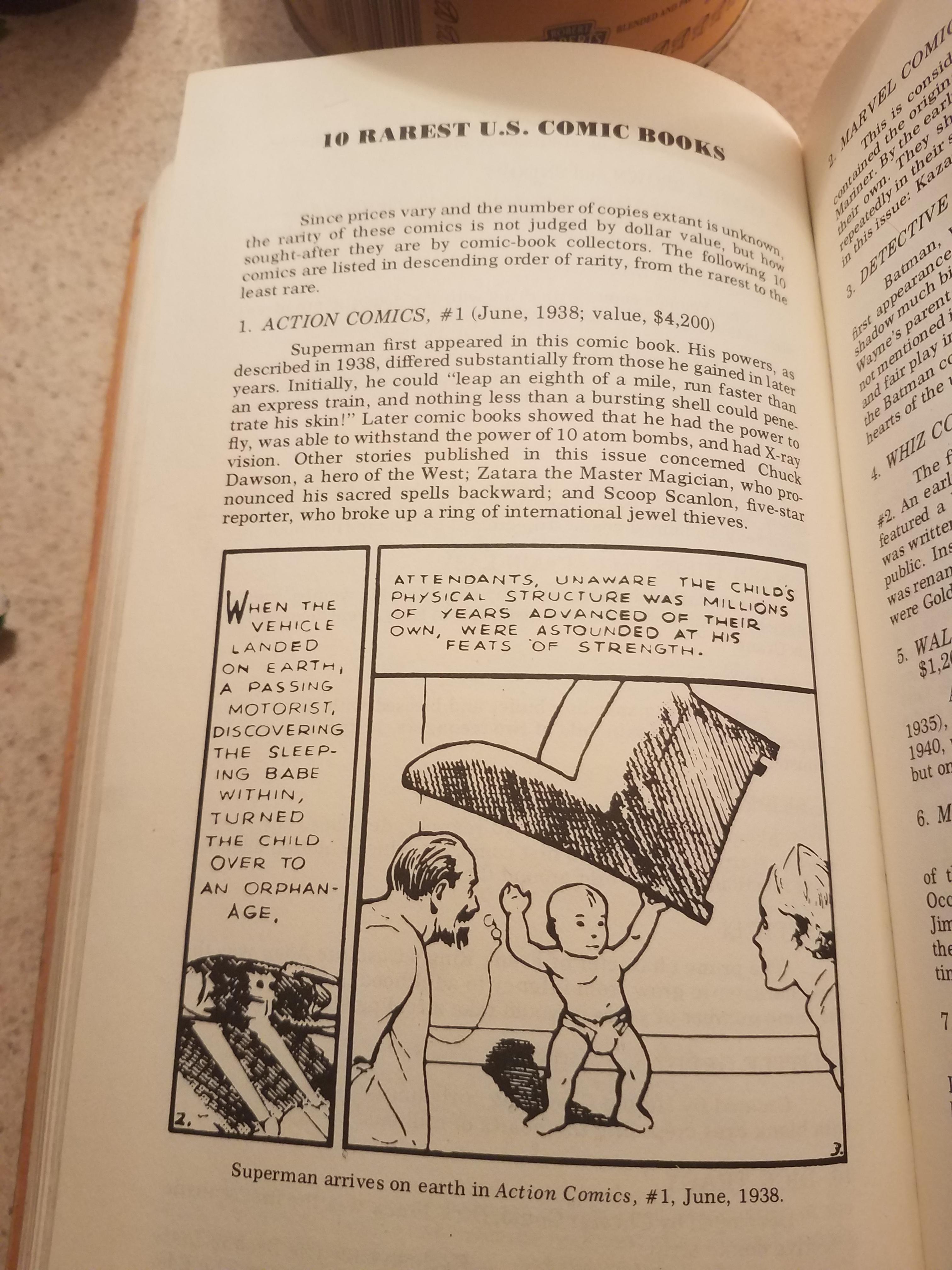 From the Book of Lists, published in 1977, the value of Action Comics #1. | Scrolller