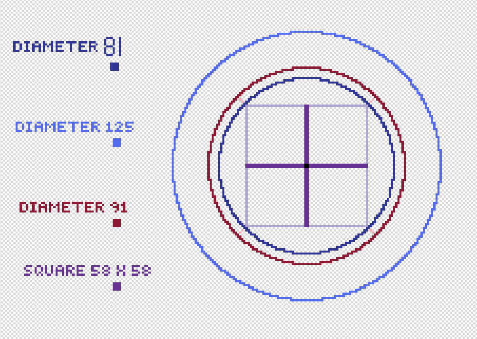 Dimensions for Ocean Monument Circle for anyone that needs it (done with pixel art) | Scrolller