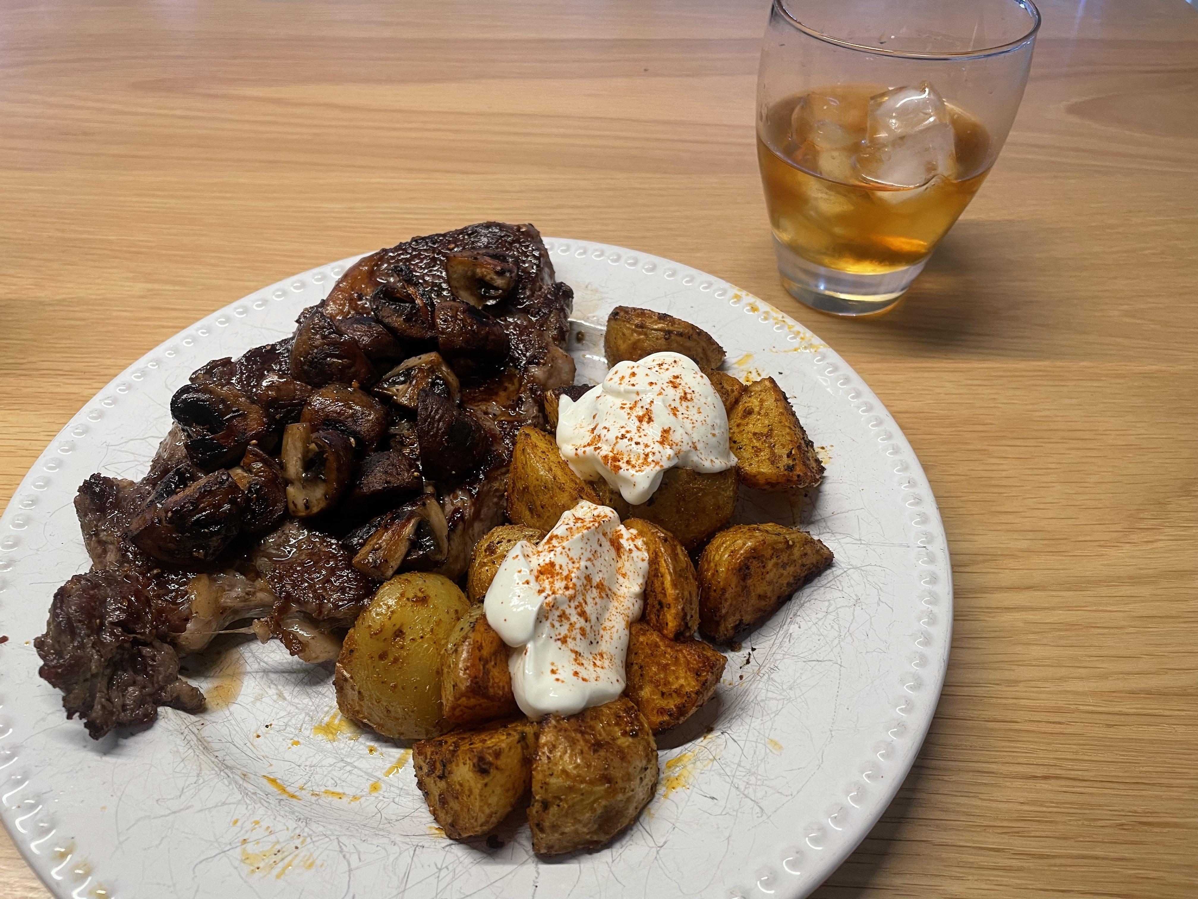 Ribeye on a cast iron pan | Scrolller