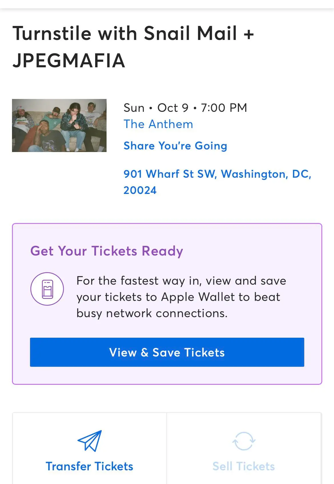 1 general admission ticket. will transfer via ticketmaster. flexible with payment. | Scrolller