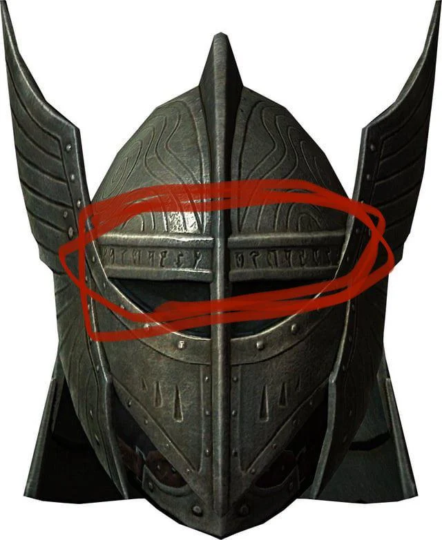 There’s Daedric writing on the Steel Plate Helmet | Scrolller