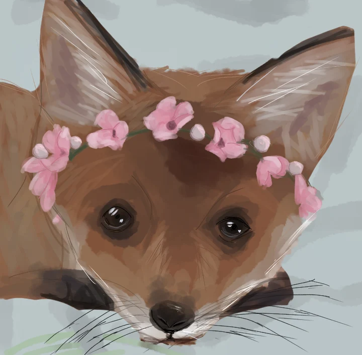 Flower Crown Fox Scrolller