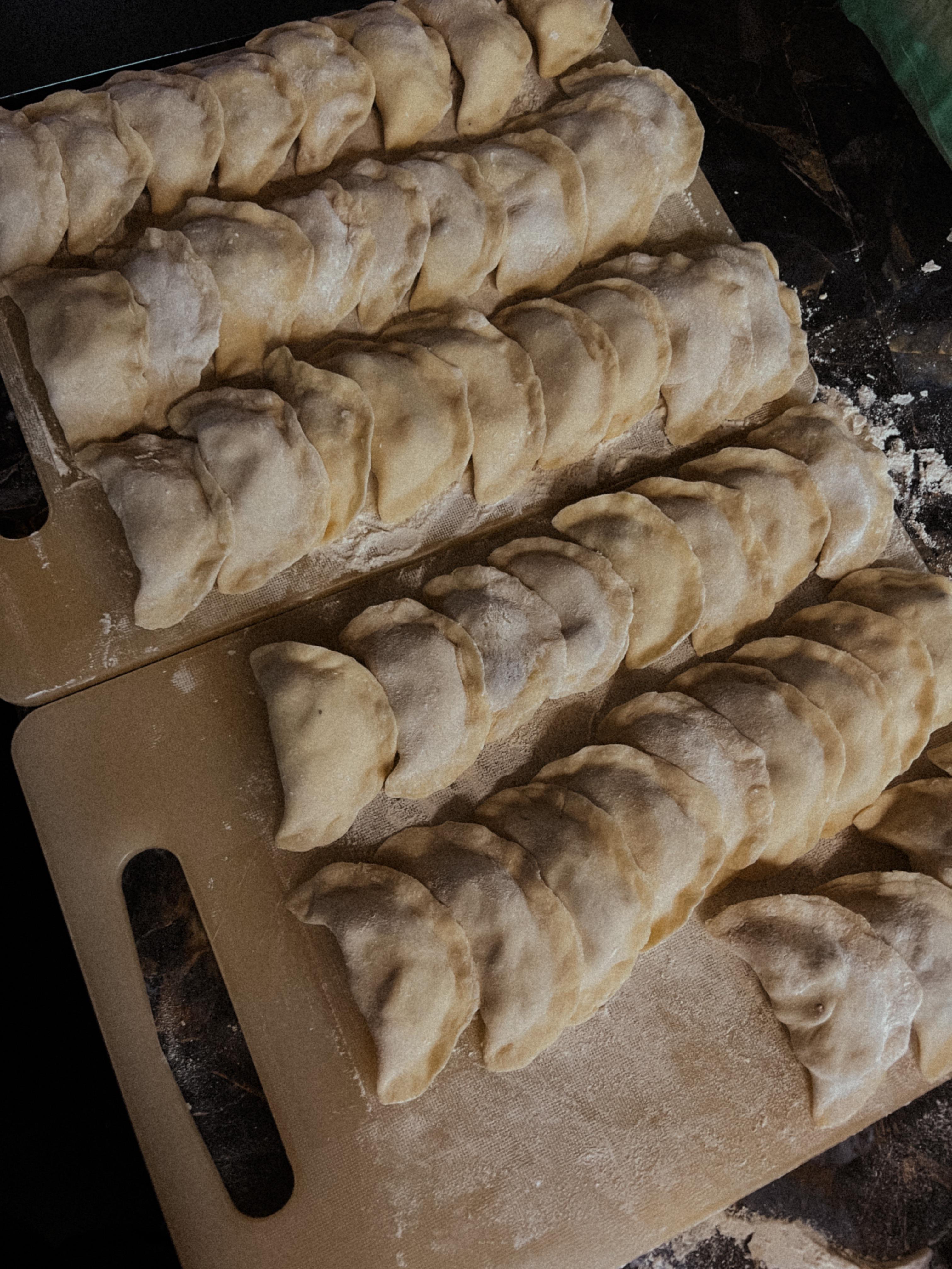 Handmade “Vareniki” traditional Ukrainian 🇺🇦 dumplings with mashed potato and mushrooms | Scrolller