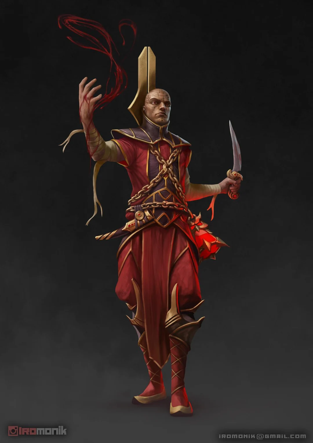 Red Wizard of the Thay, art by Iromonik | Scrolller