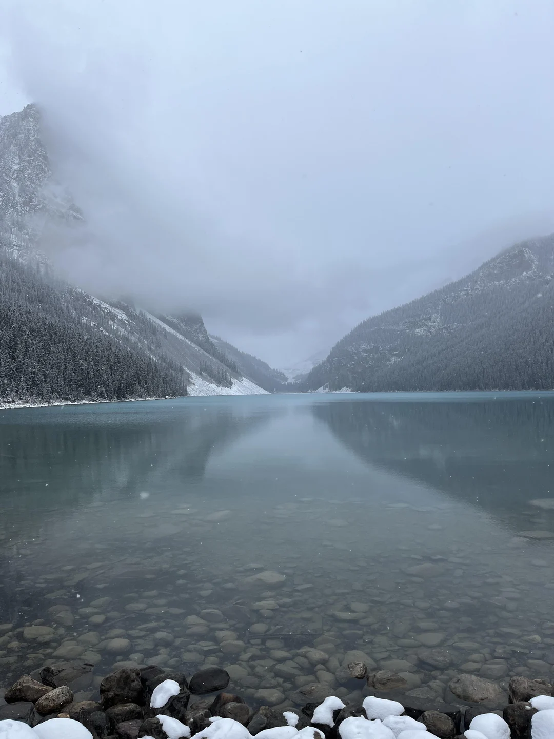 Mystical Lake Louise. [OC] [3024x4032] | Scrolller