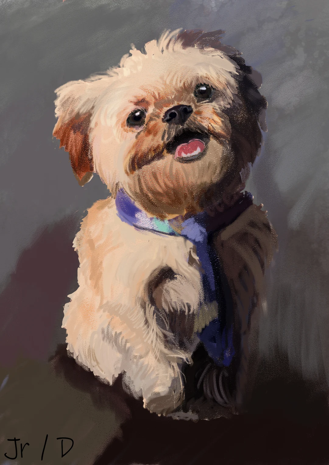 A commision I recently completed : When words fail, paintings speak: How does your furry friend ...