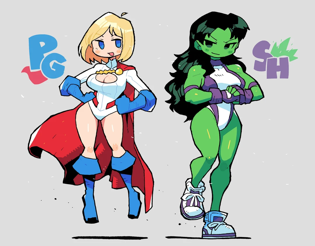 POWER GIRL & SHE-HULK (rariatoo) | Scrolller
