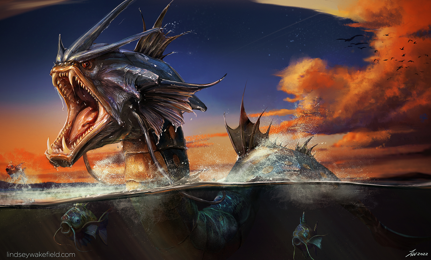 Gyarados and Magikarp by Lindsey Wakefield | Scrolller