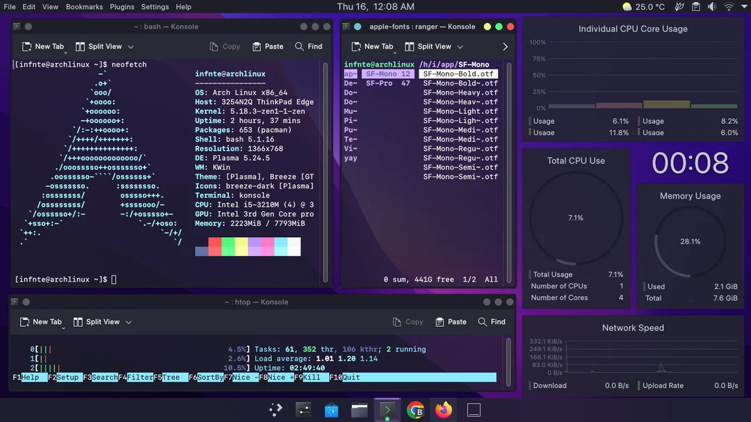 Discover more like Unixporn: [KDE] ~ Minimal MacOS like setup