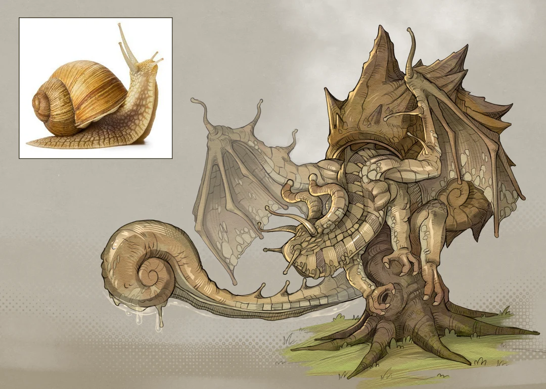 Snail Dragon, u/rappenem, digital, 2023 | Scrolller