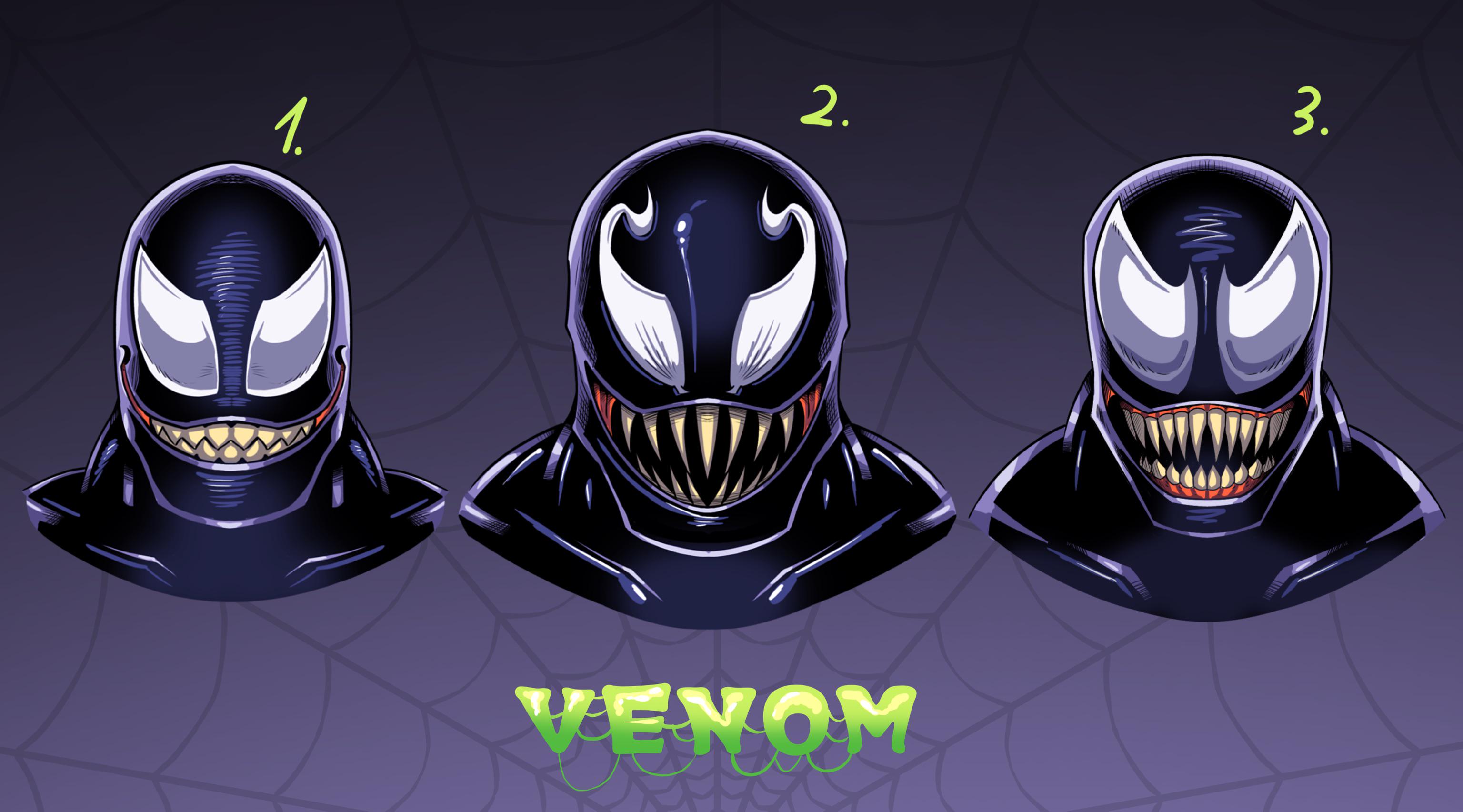 Some practice in Venom designs. What version do you like more? | Scrolller