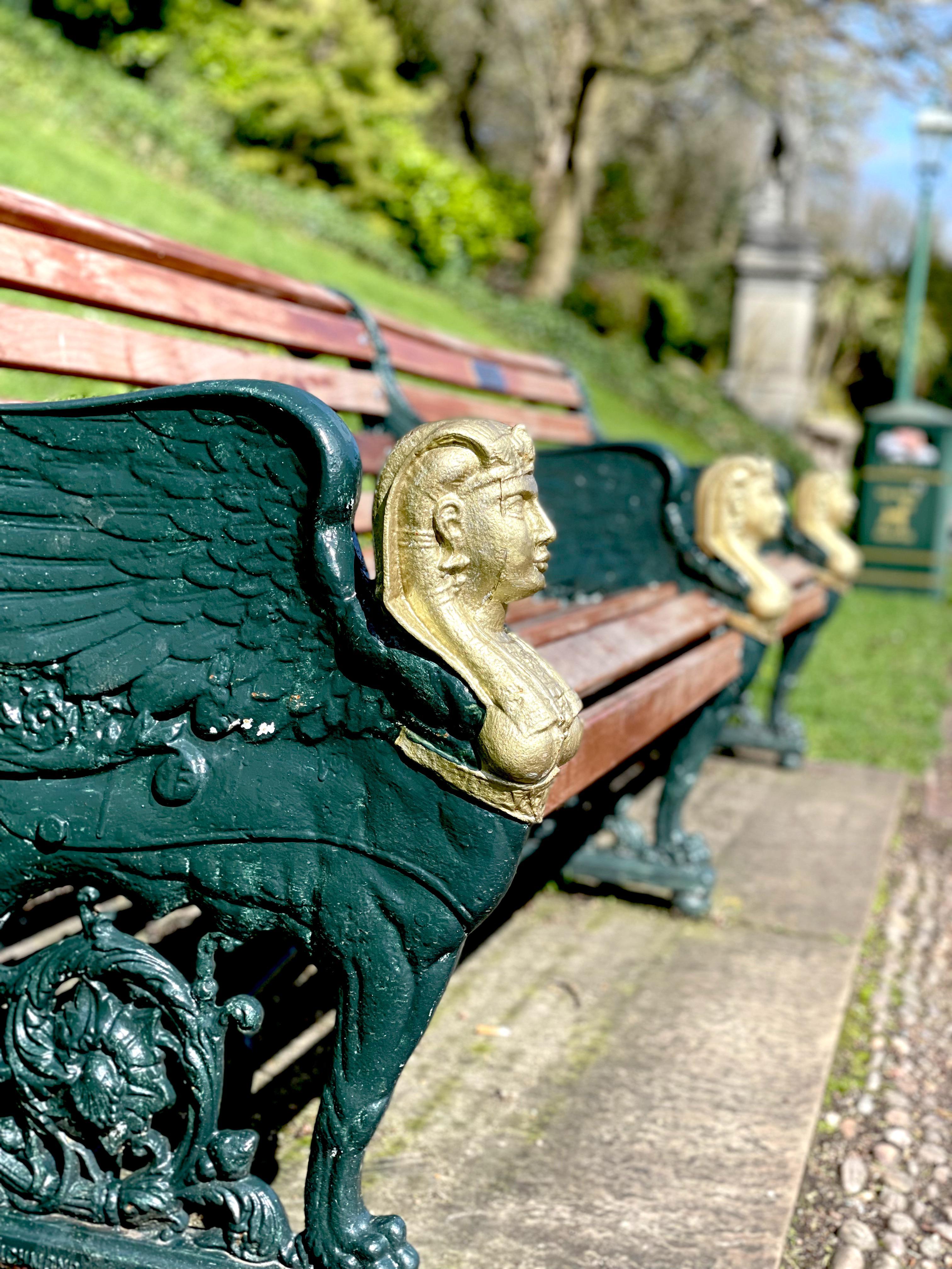 Spotted these detailed benches in a park in Preston on my trip to UK. | Scrolller