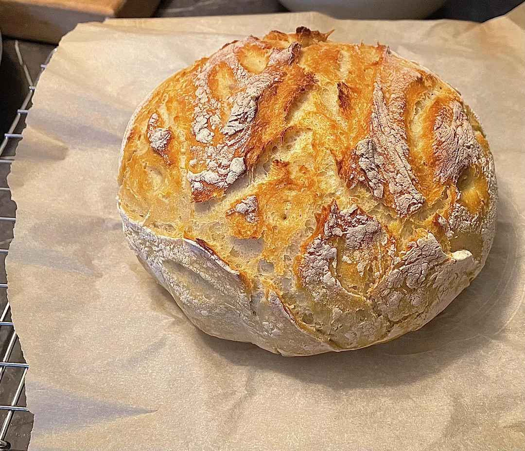 First basic bread loaf ever! It was surprisingly yummy. | Scrolller
