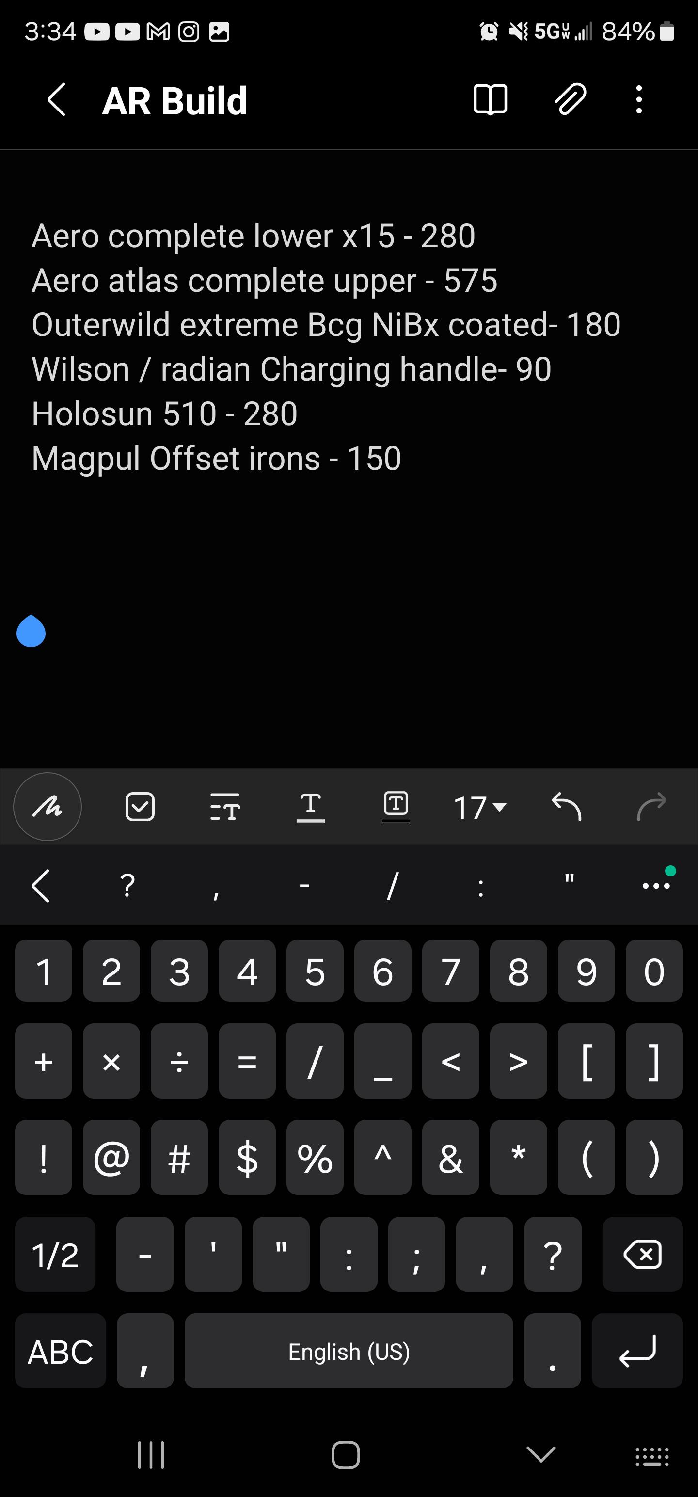 Ar build list input | Scrolller