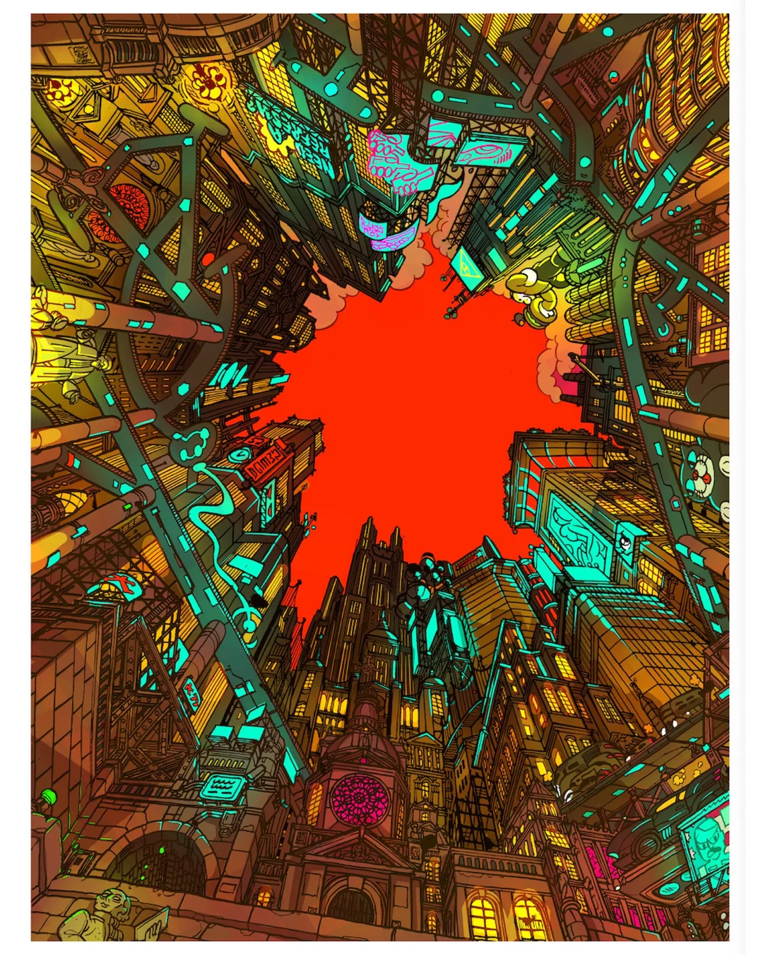 Gotham City, w/ color, by me, Ulises Farinas | Scrolller