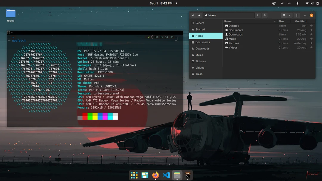 Just wanted to share a simple and clean pop-os setup [Gnome] | Scrolller