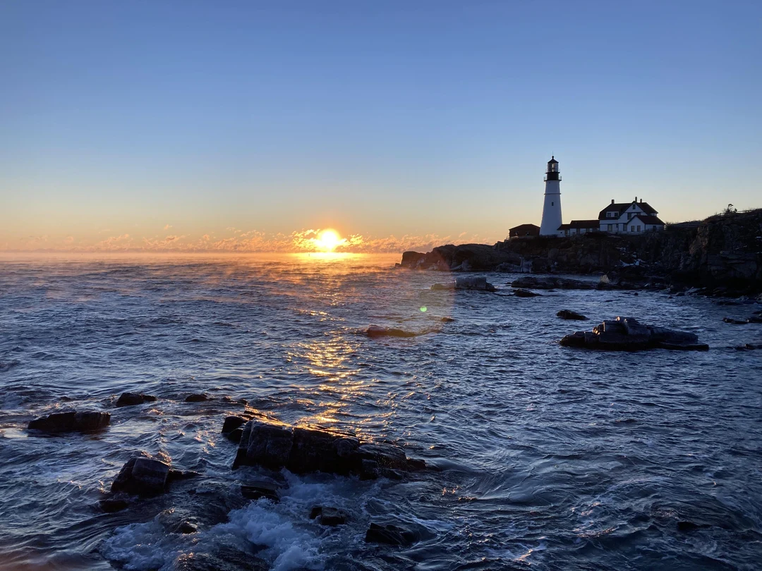 The Sea On A Cold Winter Morning Scrolller
