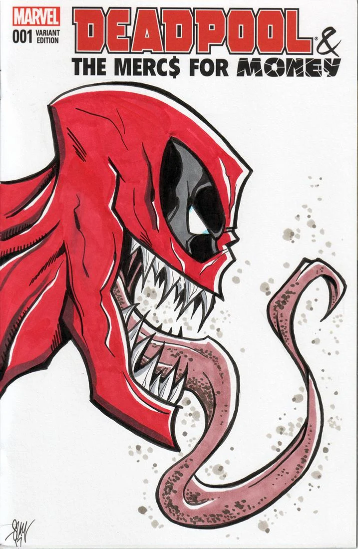 Deadpool/Venom piece by me after the Skottie Young Cover | Scrolller
