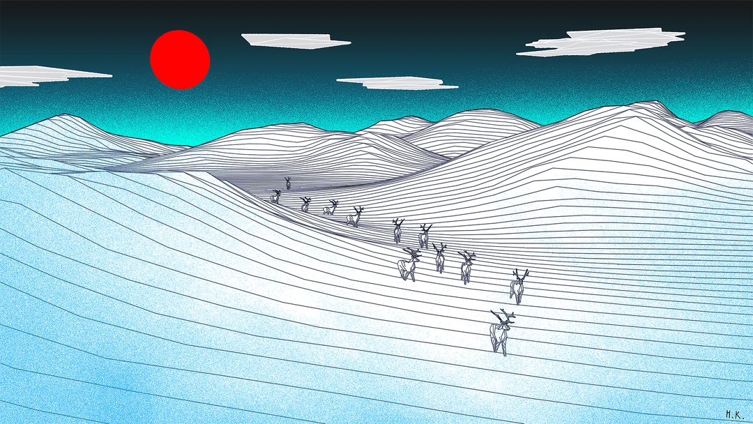 Reindeer Migration, art by me | Scrolller