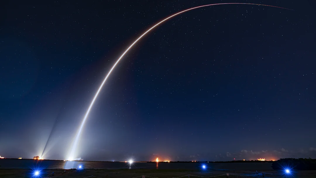 A streak into space [image credit: SpaceX] | Scrolller