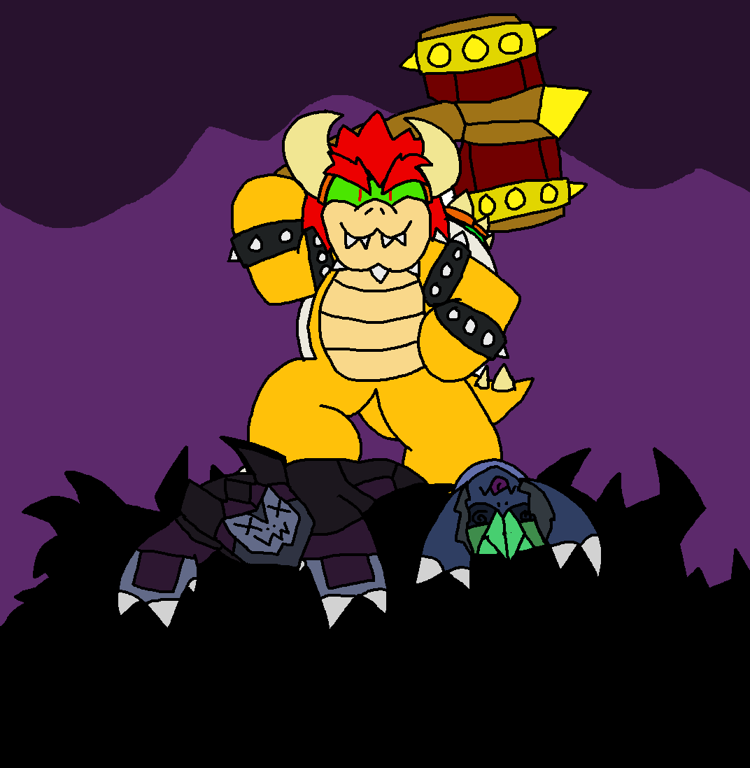 With all the talk of Bowser games, here's my old crummy artworks based on my concept of one ...