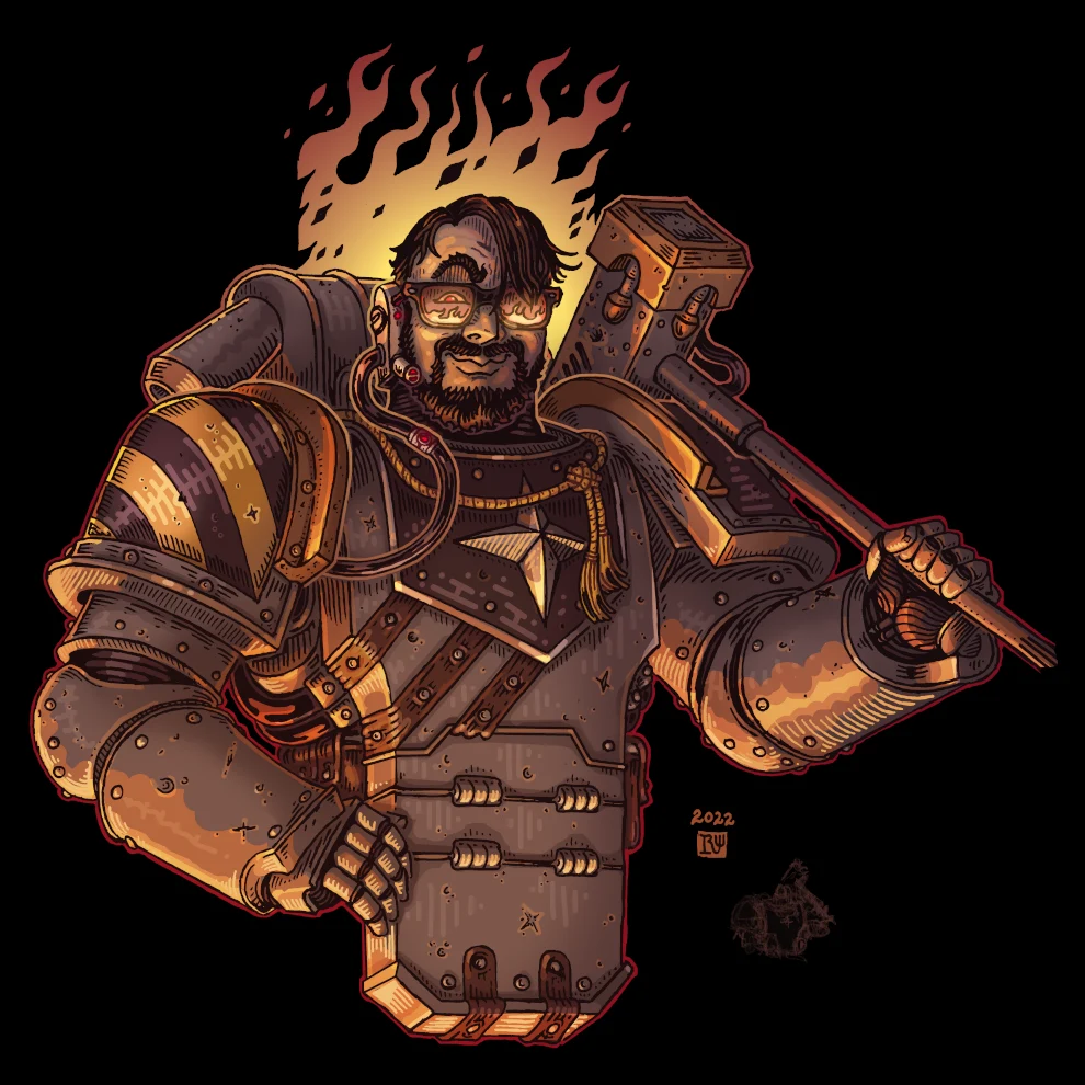 Iron Warrior Portrait - commissioned art, by me | Scrolller
