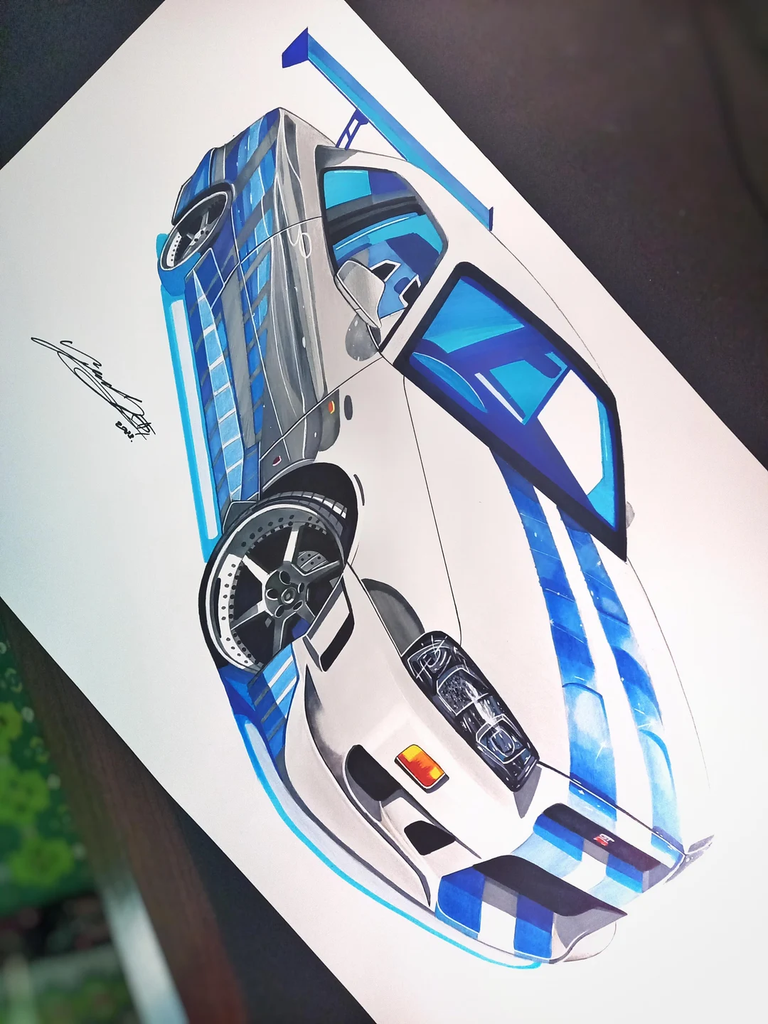 Brian's Nissan Skyline R34 GT-R Drawing (4128x3096) | Scrolller