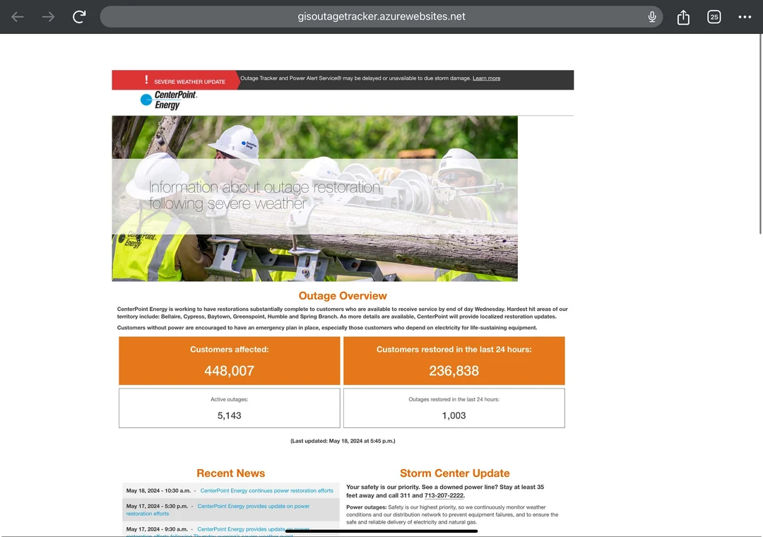 Outage Tracker Now Linking to New Site | Scrolller