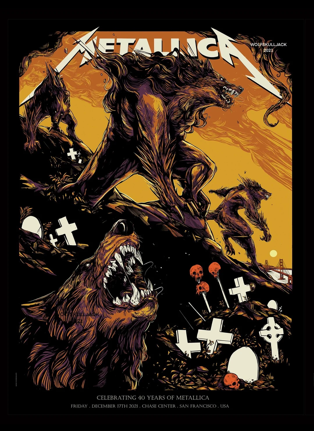Metallica 40th anniversary poster by WolfSkullJack | Scrolller