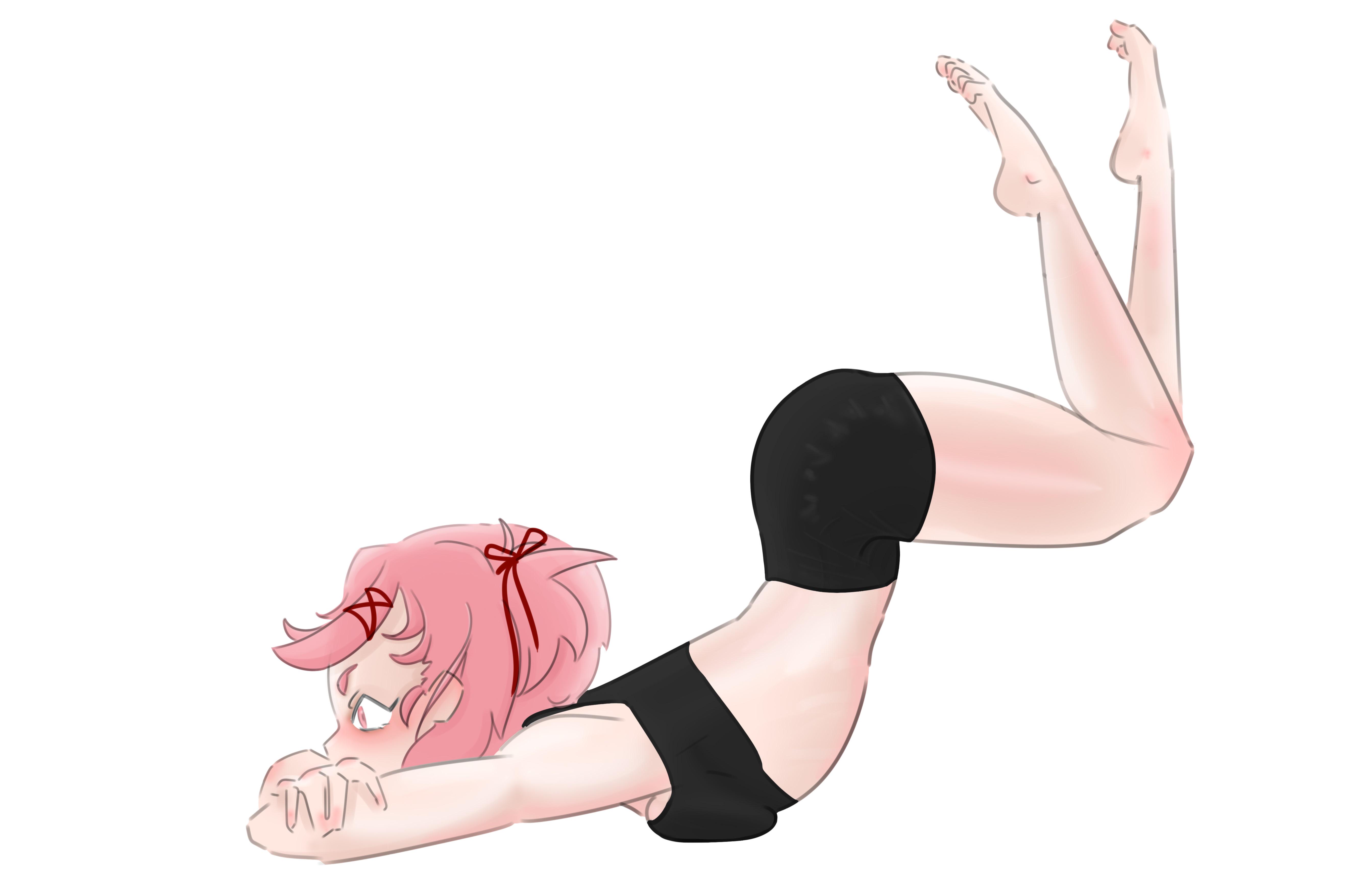 Natsuki and stretching 2 | Scrolller