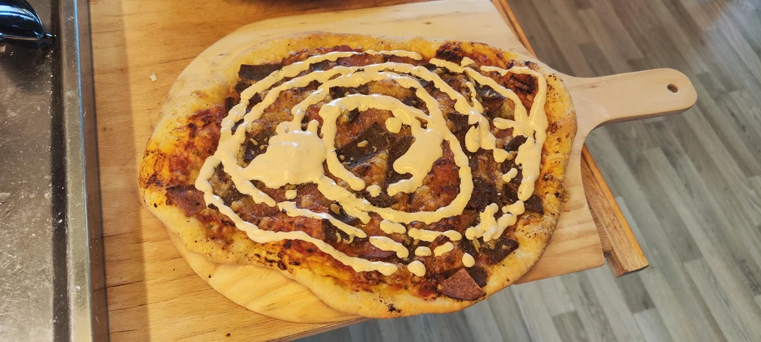Homemade Kebab and Salami Pizza with Garlic Pizza Dough. | Scrolller