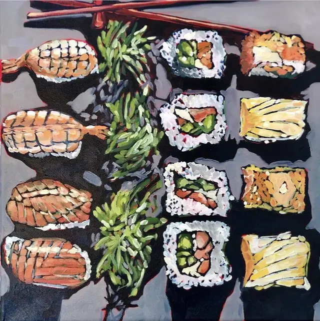 Sushi, Me, Oils, 2021 | Scrolller