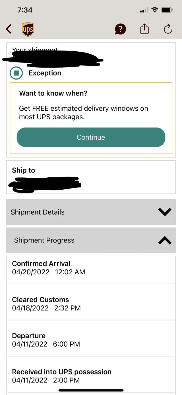 What does confirmed arrival means ? | Scrolller