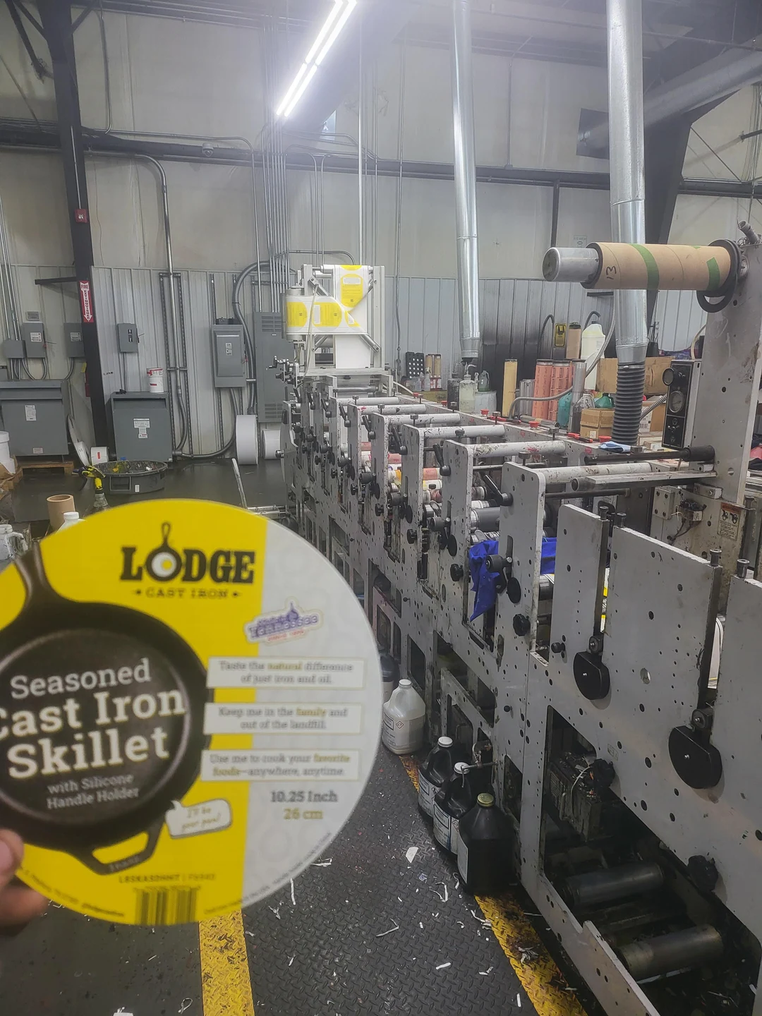 Don't forget to thank your local label maker for those skillets you use. | Scrolller