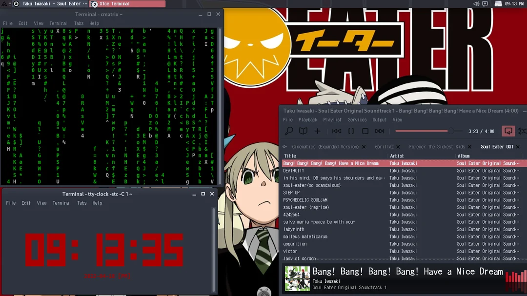 [XFCE] First Ricing Attempt? (i love soul eater) | Scrolller