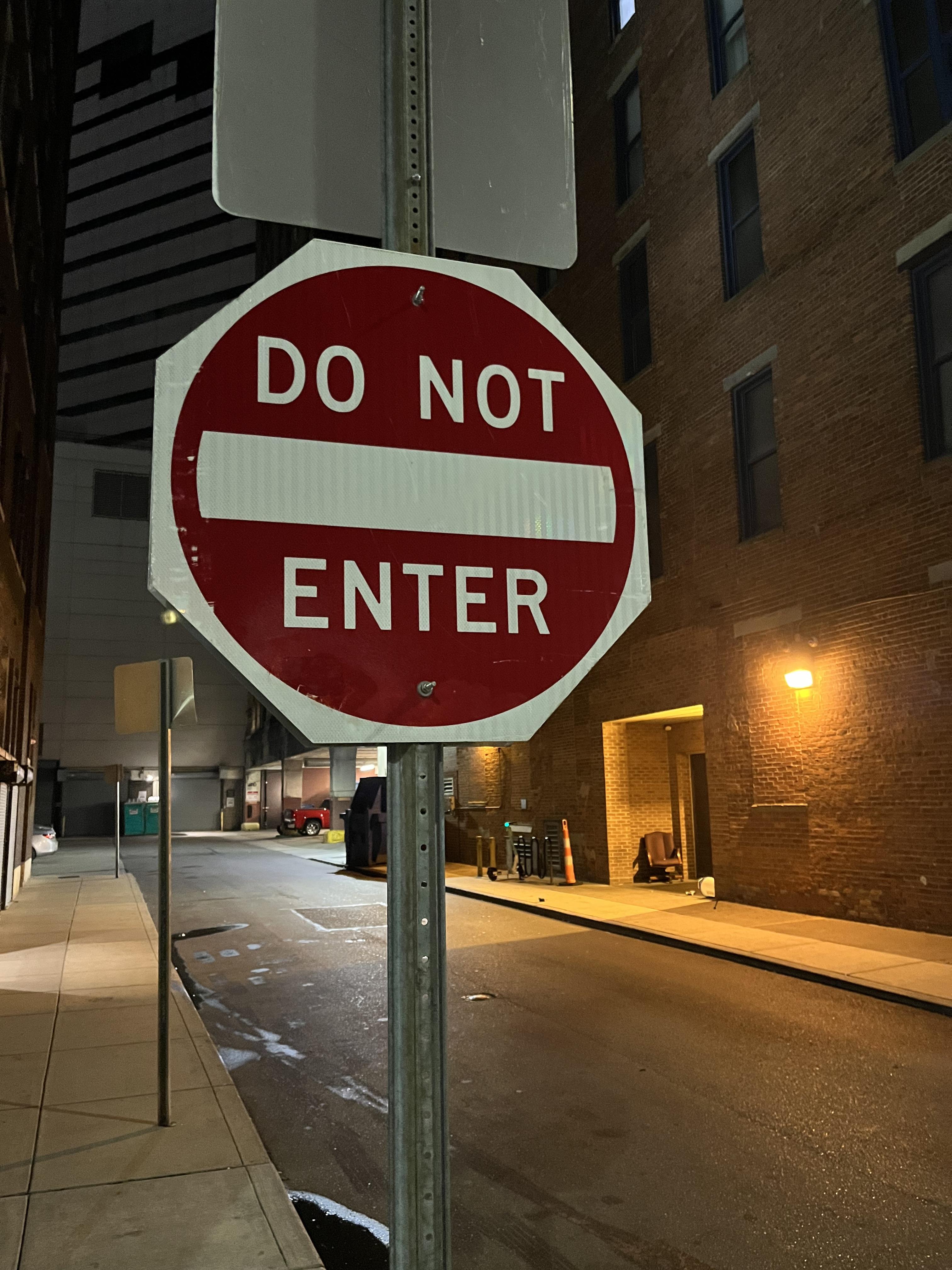 Do Not Enter sign in the shape of a Stop sign | Scrolller