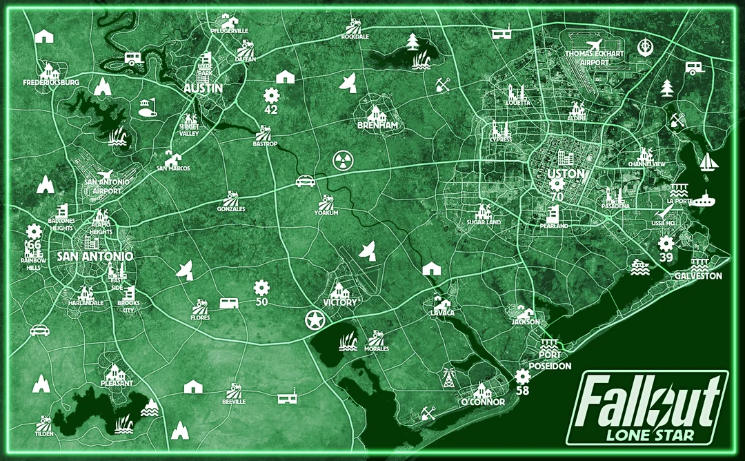 Discover more like ImaginaryFallout: Fallout: Lone Star map [OC] and Related Content | Scrolller