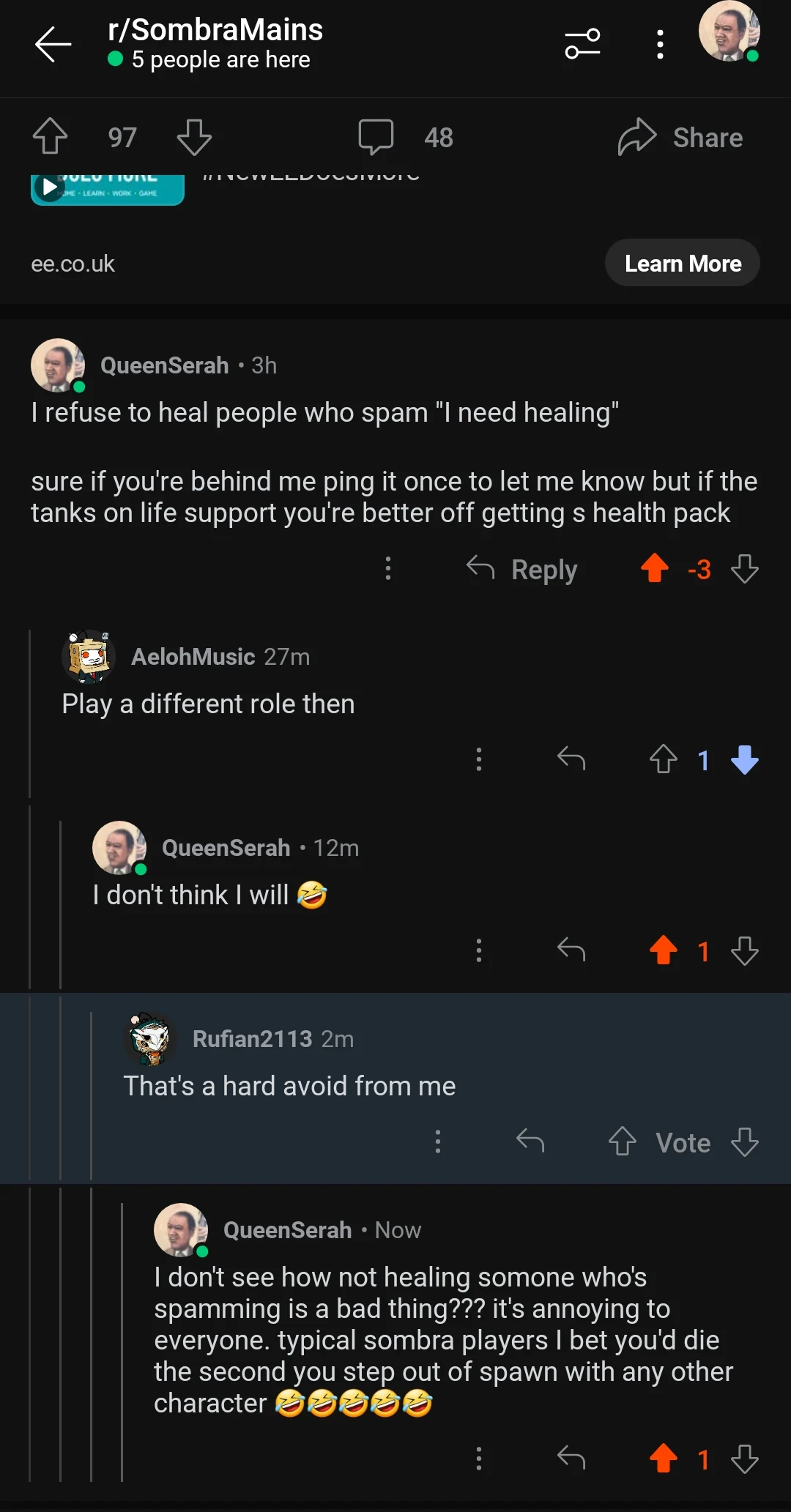 Typical Sombra players 🤣 | Scrolller