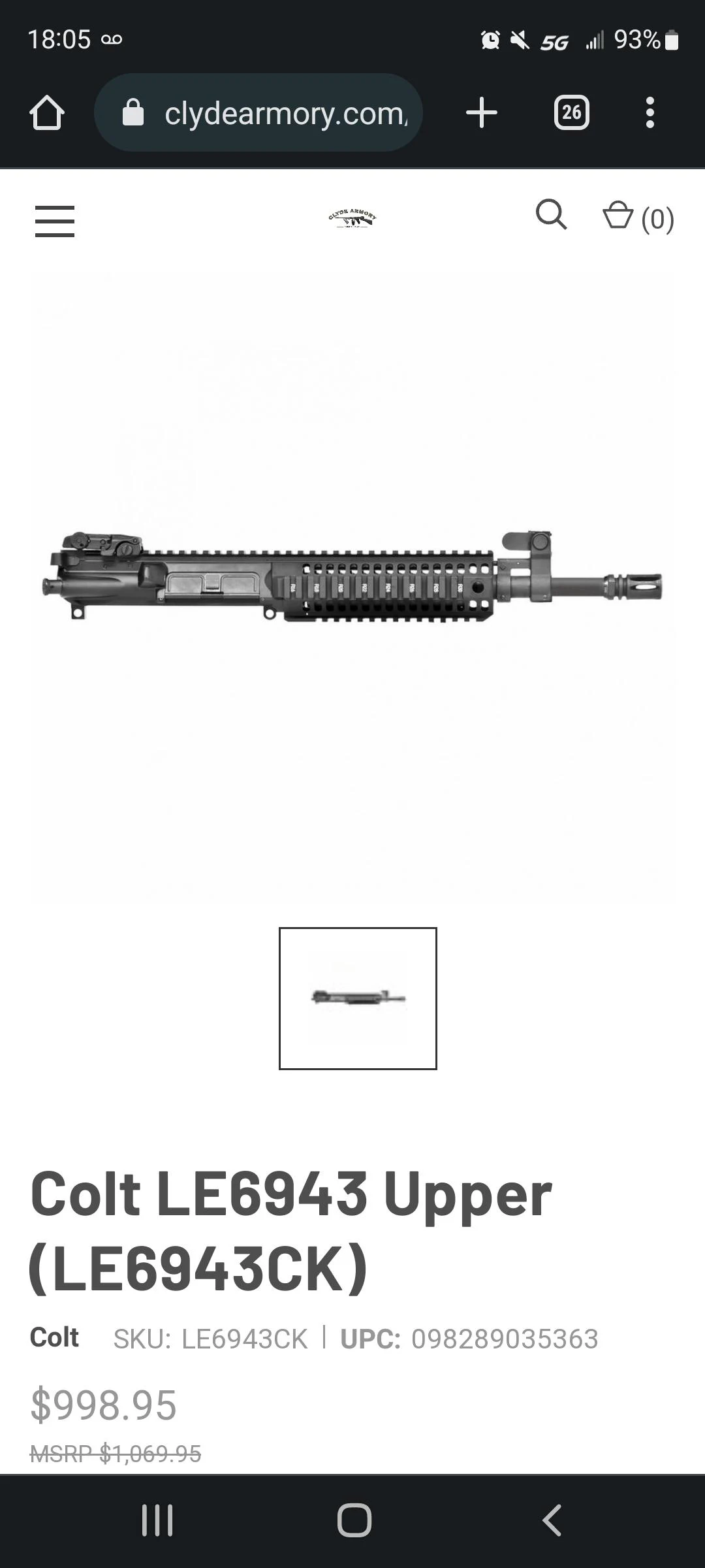 Anyone have experience with Clyde Armory? | Scrolller