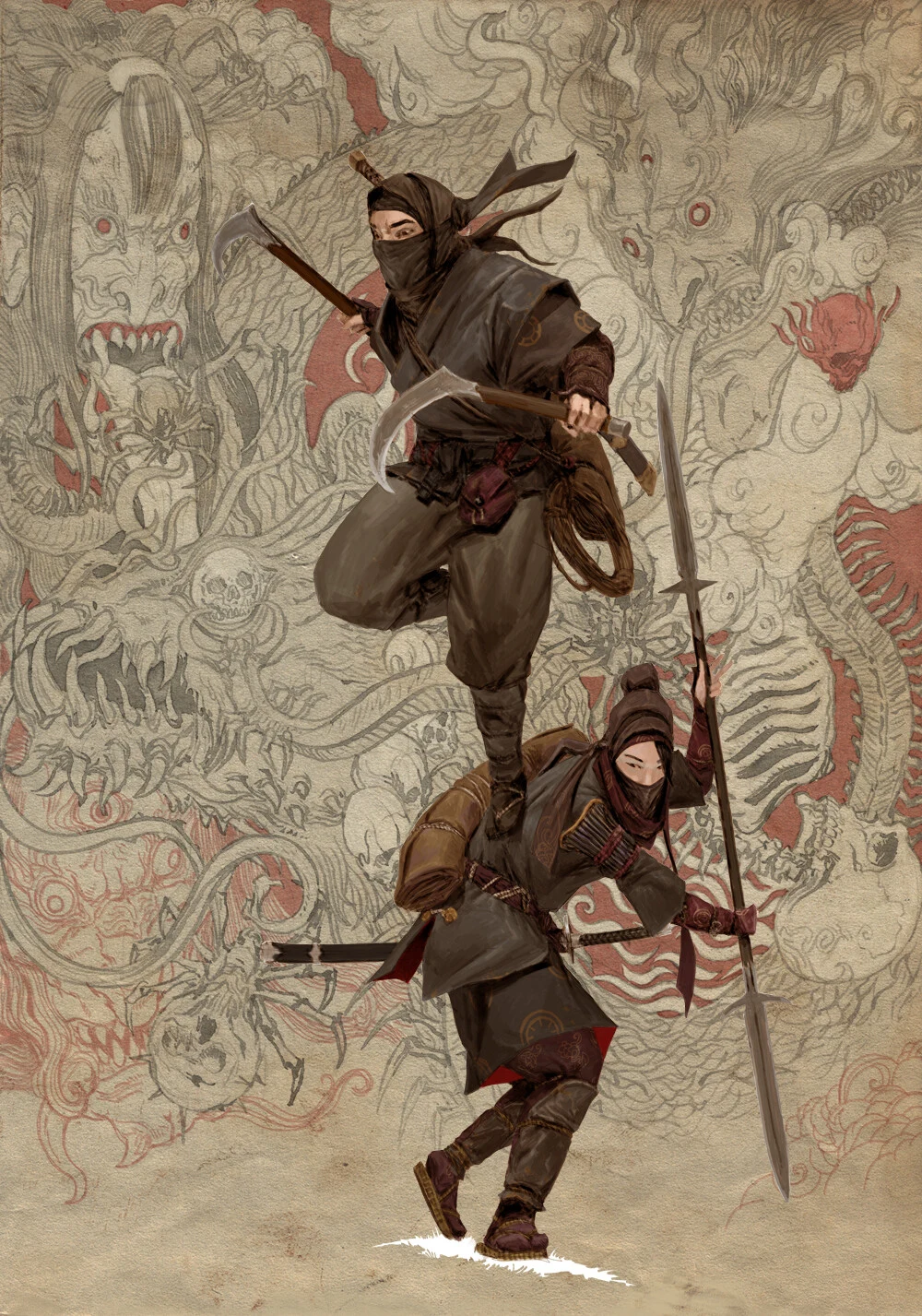 Ninja concept art for Rising Sun by Adrian Smith | Scrolller
