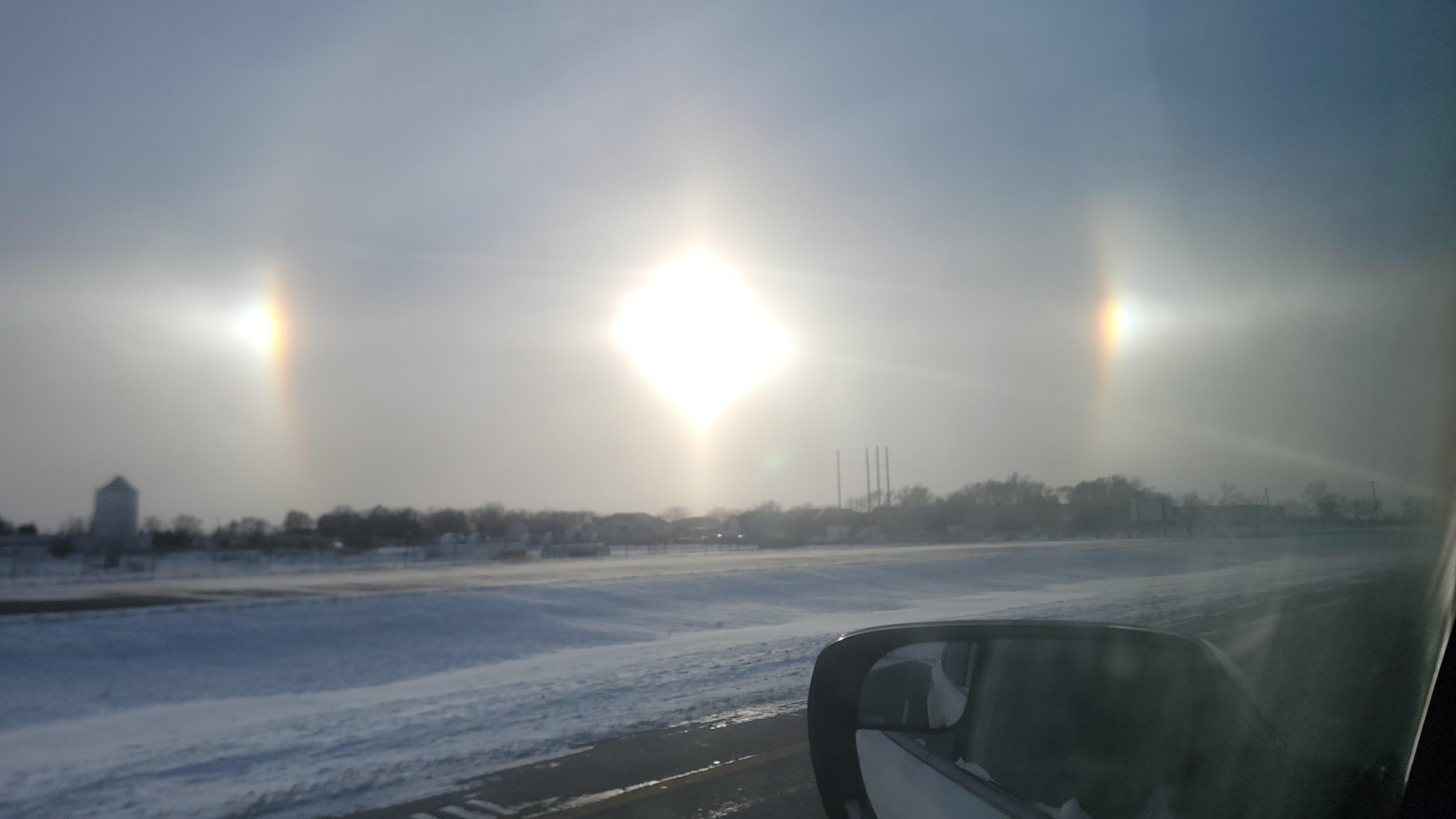 The Sundog as it appeared over I-90 today. | Scrolller