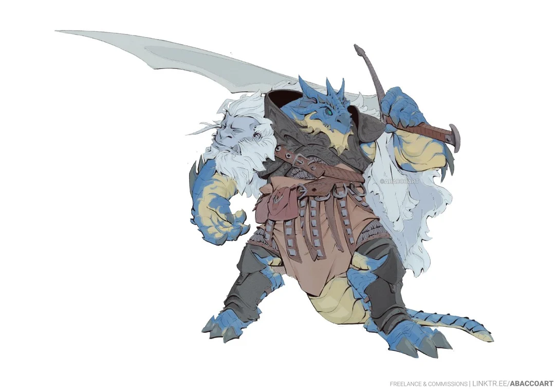 Blue Dragonborn, by abaccoart | Scrolller