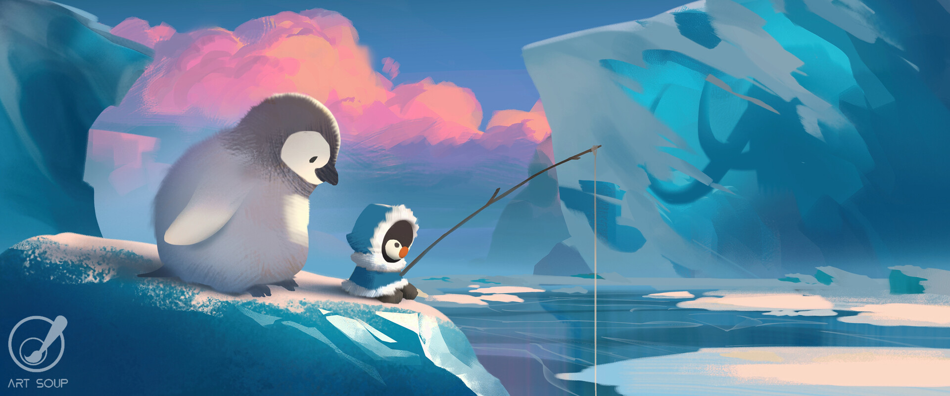 Feed the Penguin by Ngan Pham | Scrolller